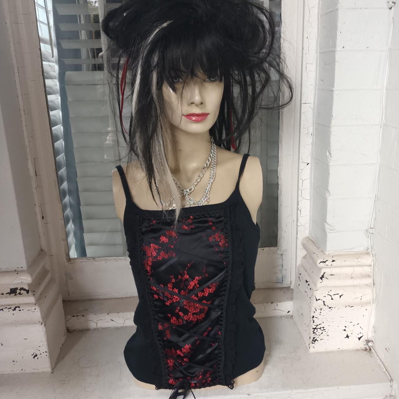 Discontinued 90s Trad Goth Corset cami top by Early... - Depop
