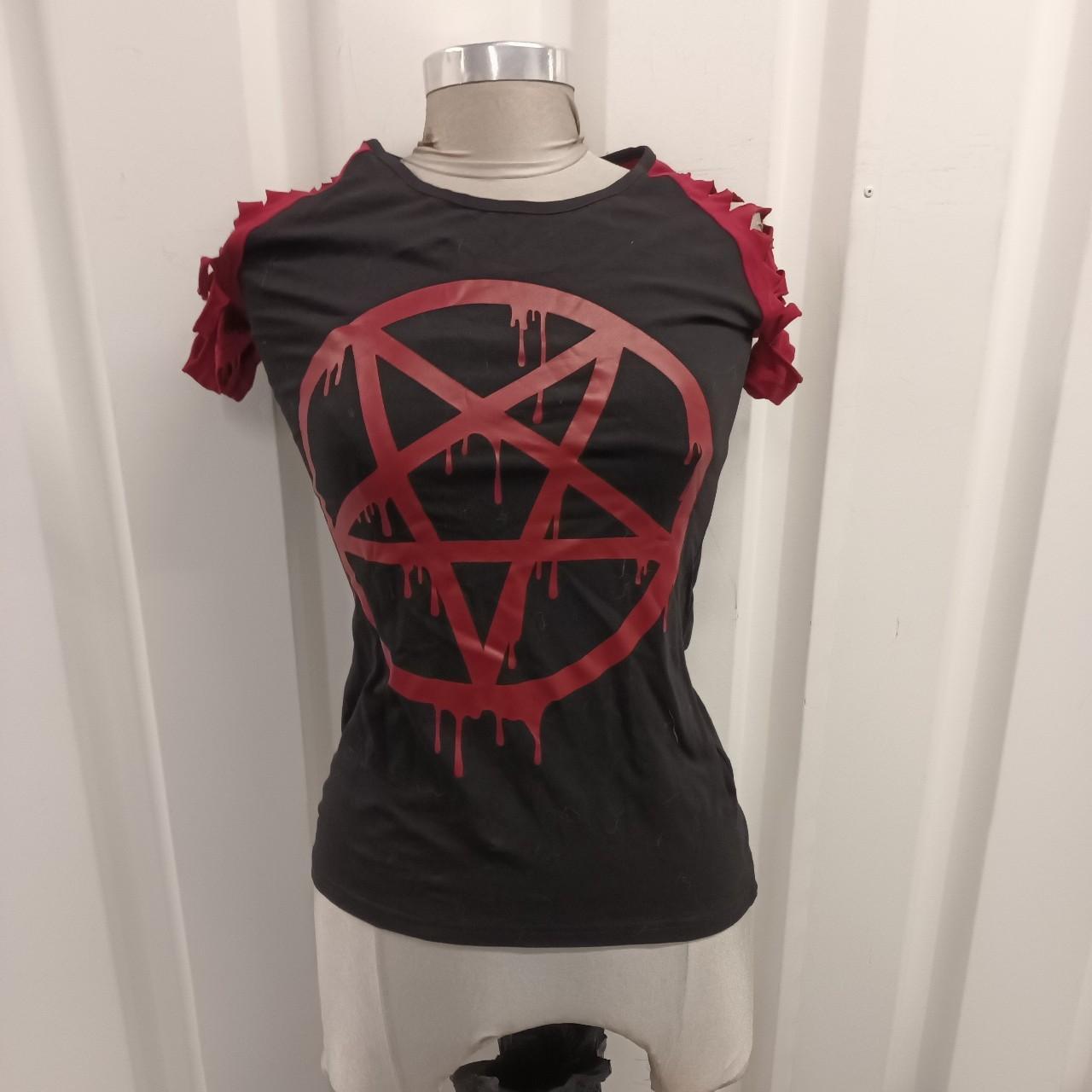 Discontinued Trad Goth " Pentagram " Top by... - Depop