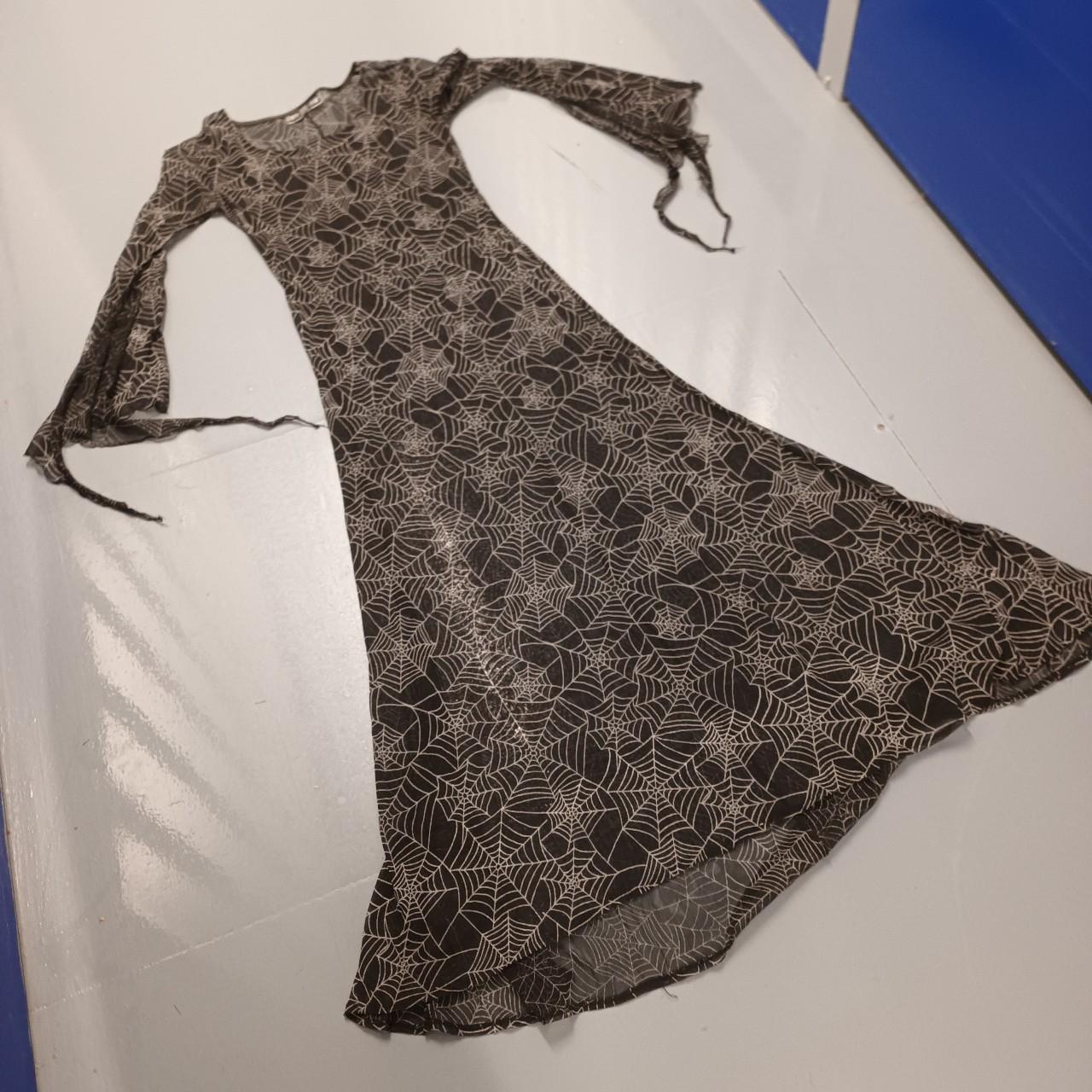 LIMITED EDITION. 90s Trad Goth Cobweb Dress by... - Depop