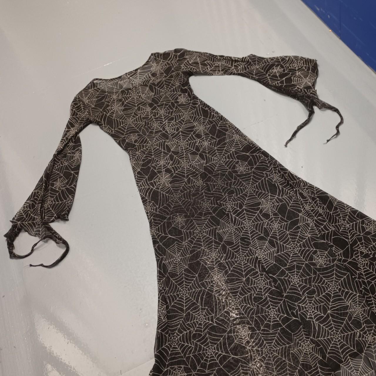 LIMITED EDITION. 90s Trad Goth Cobweb Dress by... - Depop