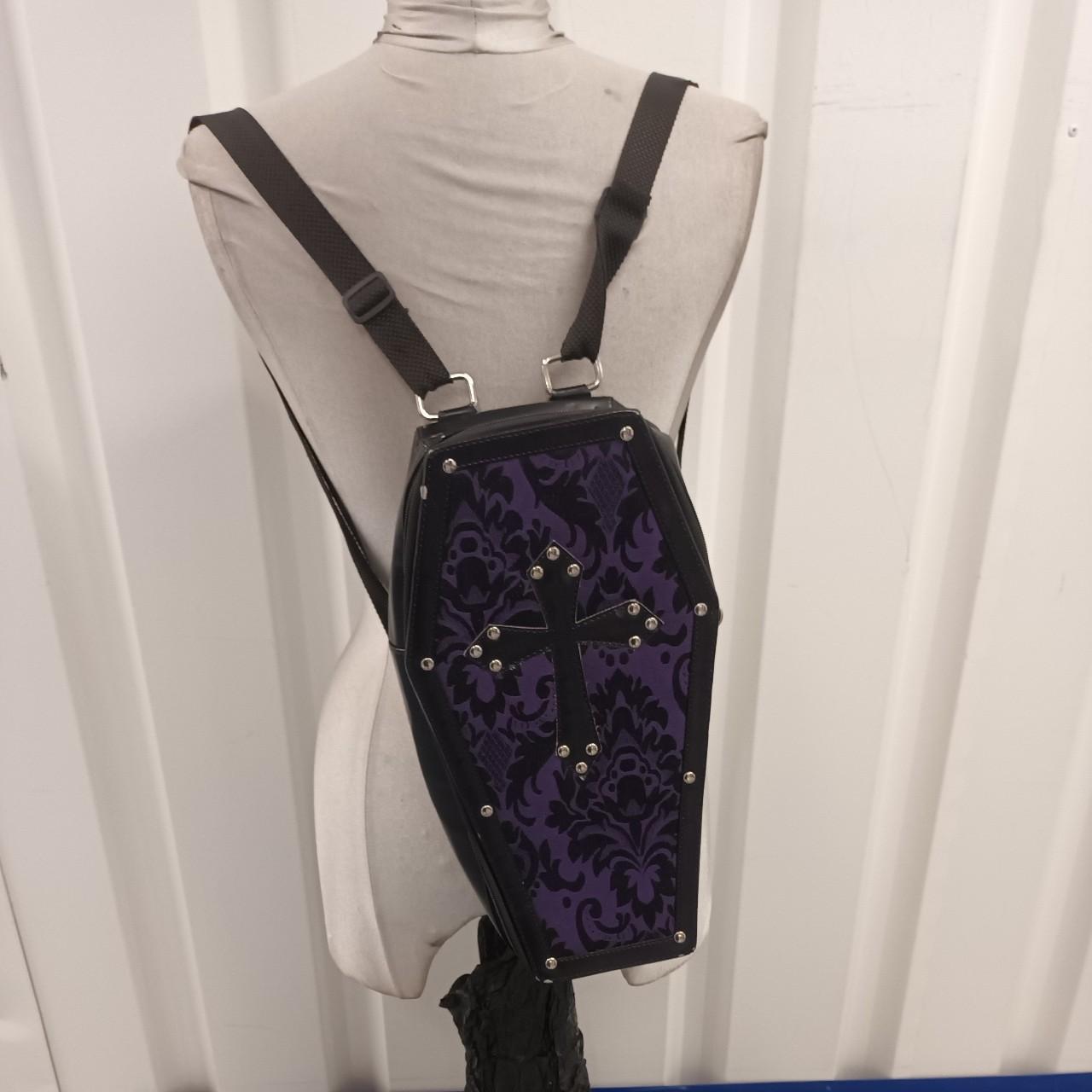 From our Camden Shop. 90s Trad Goth Coffin Backpack... - Depop