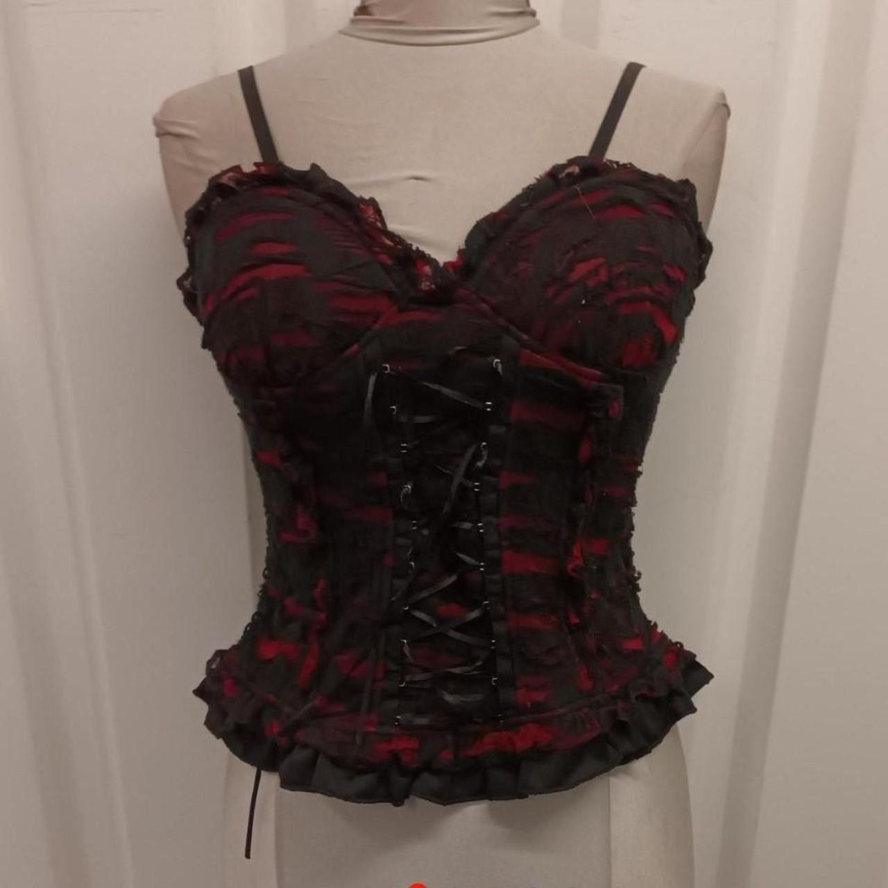 LIMITED EDITION. Trad Goth/Vampire Corset Shredded... - Depop