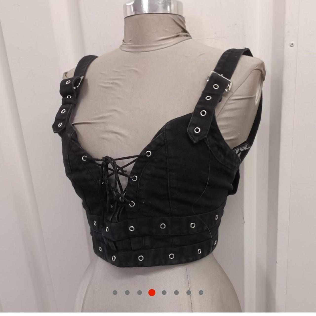 90s Trad Goth/Post Apocalyptic Corset Suicide... - Depop
