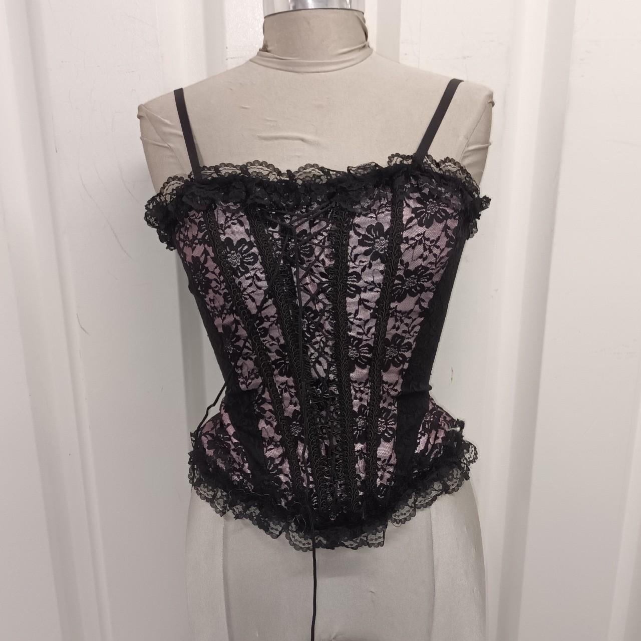 Rare 90s Trad Goth/Victoriana Corset from ORIGINAL... - Depop