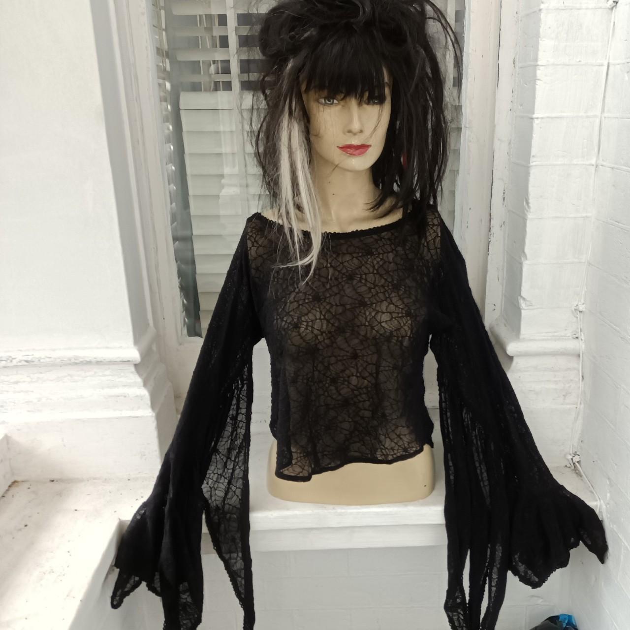 SUPER RARE 90s Trad Goth/Vampire Top by Dark... - Depop