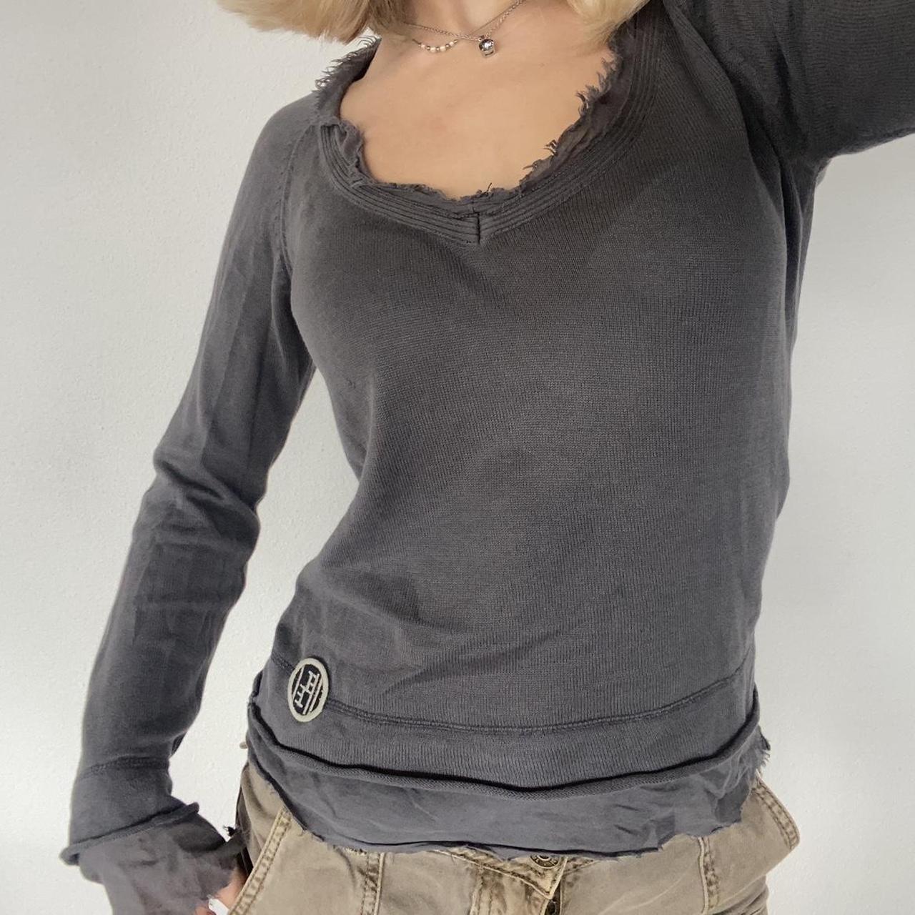 amazing grey vintage diesel top tag says s, fits... - Depop