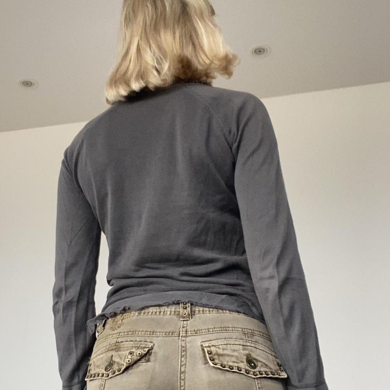 amazing grey vintage diesel top tag says s, fits... - Depop