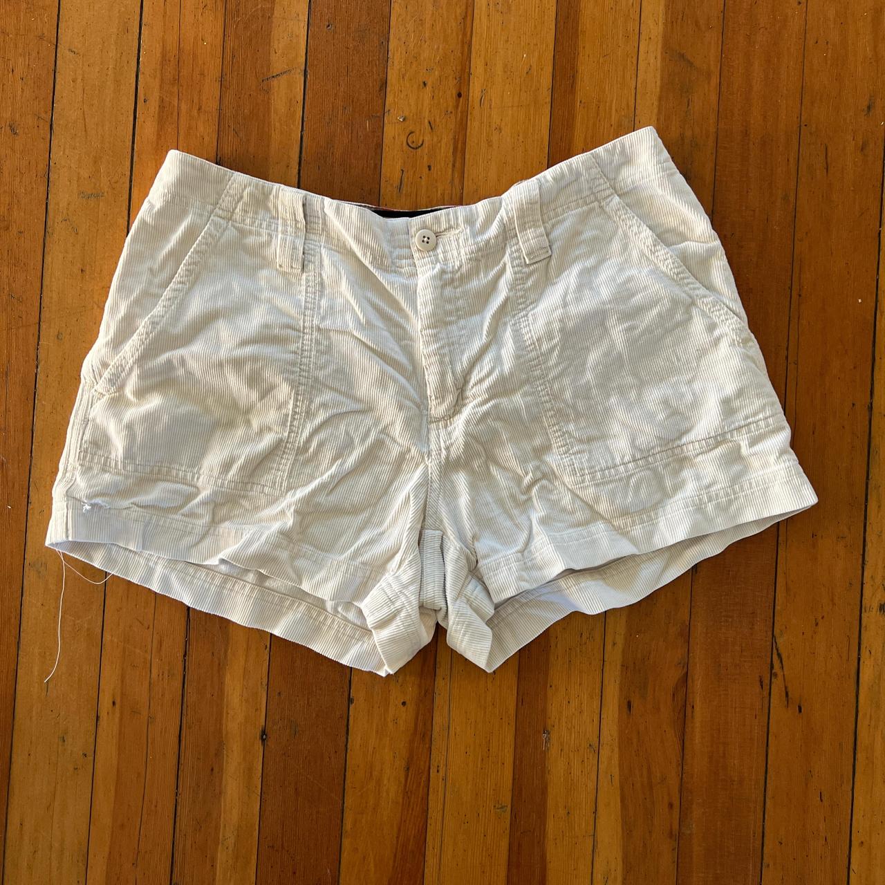 cute mini cargo shorts size 6 red plaid... | Depop