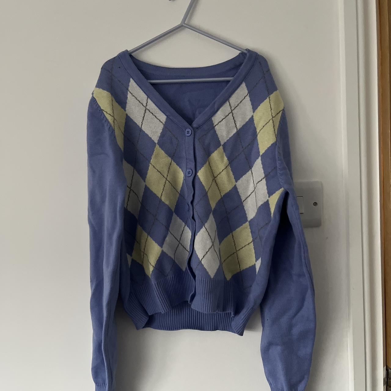 shein argyll cardigan onesize, fits me and im a... - Depop