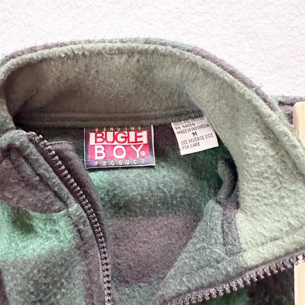 Vintage or Y2K Bugle Boy green and black buffalo... - Depop