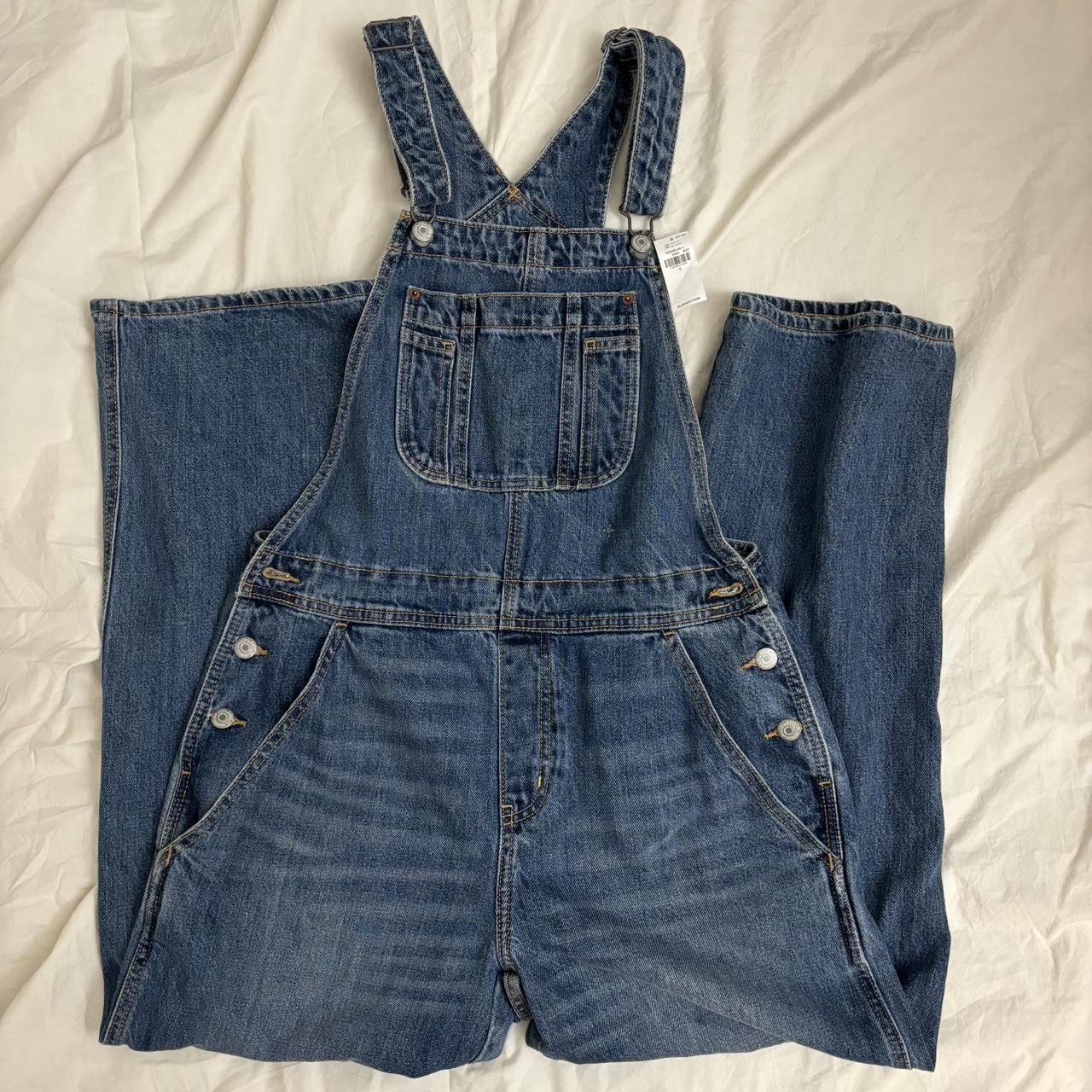 cute baggy blue jean overalls • originally $65 •... - Depop