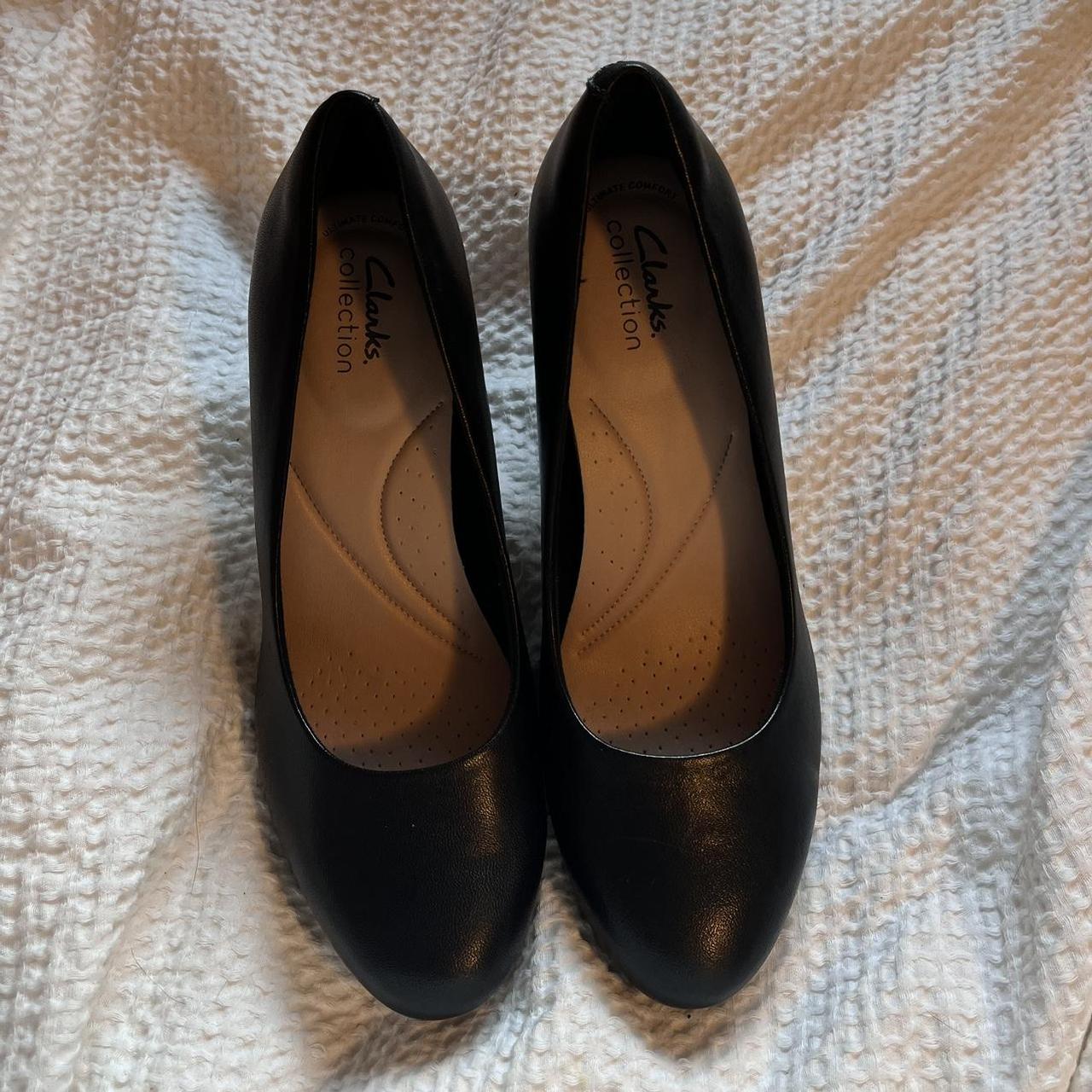 clanks black leather business #heels size US women’s... - Depop