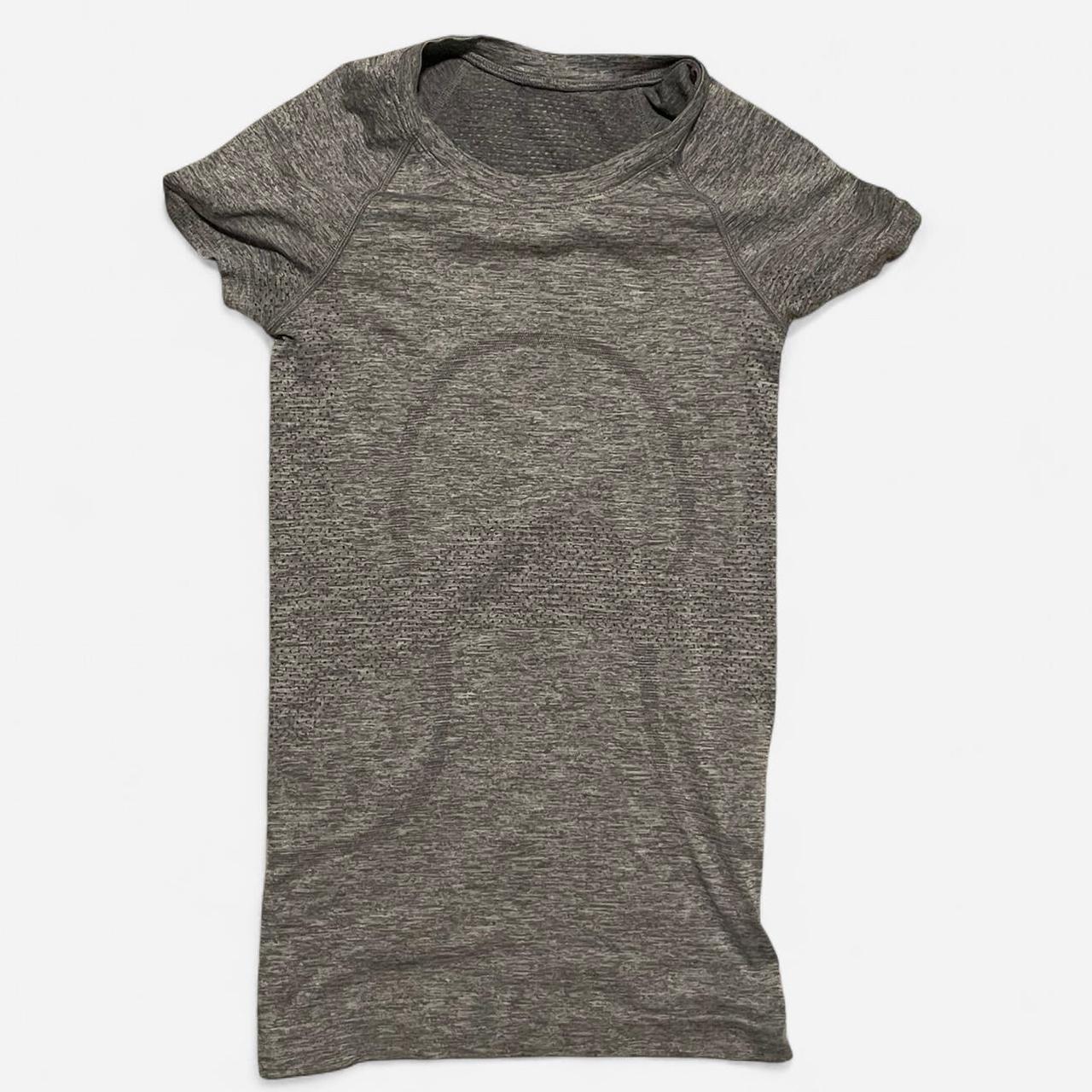 lululemon grey swiftly tech short sleeve... | Depop