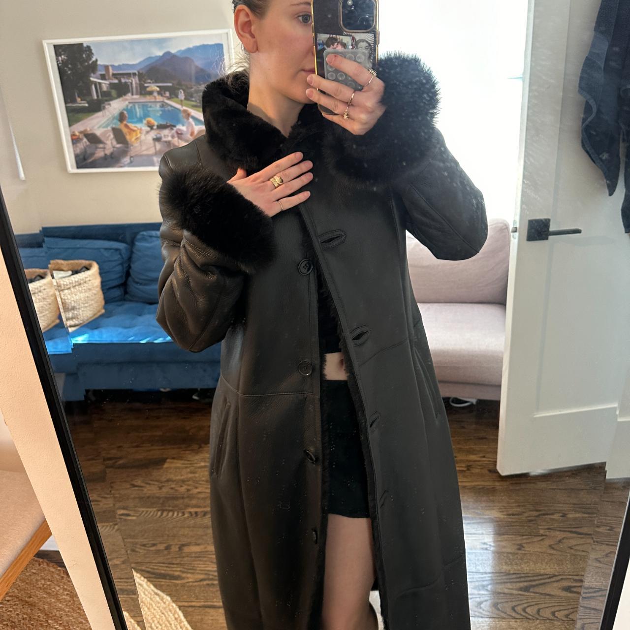 Vintage French fur coat from the 80s. 100% real fur... - Depop