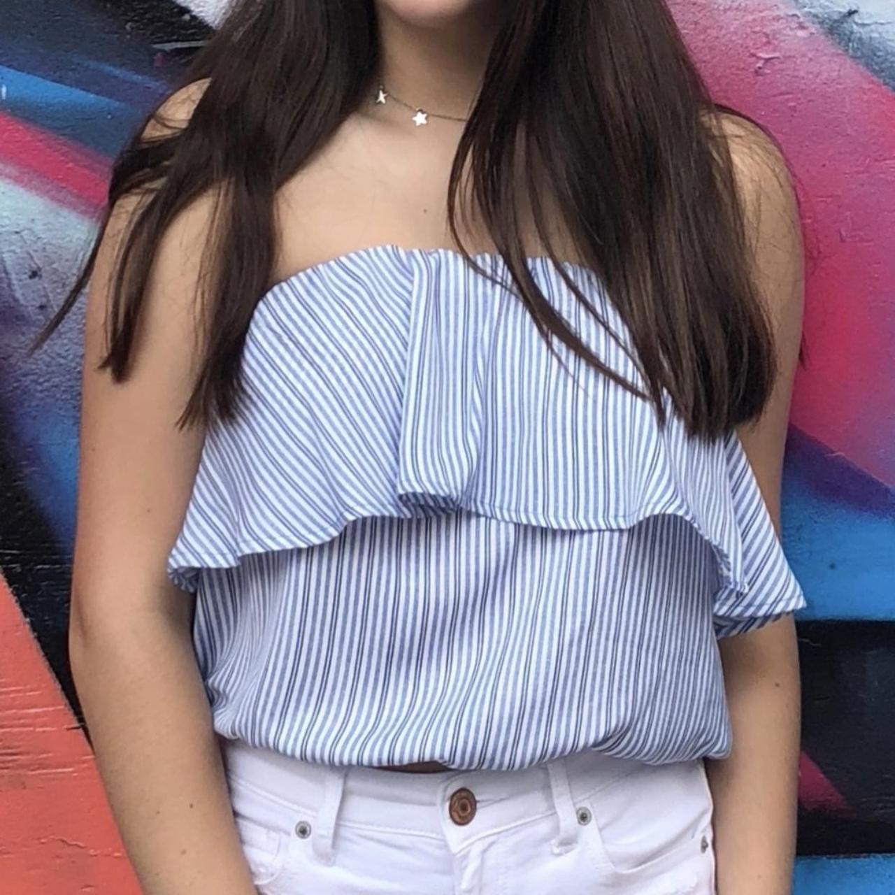 Surf Gypsy Strapless Ruffle Top Worn a few times... - Depop