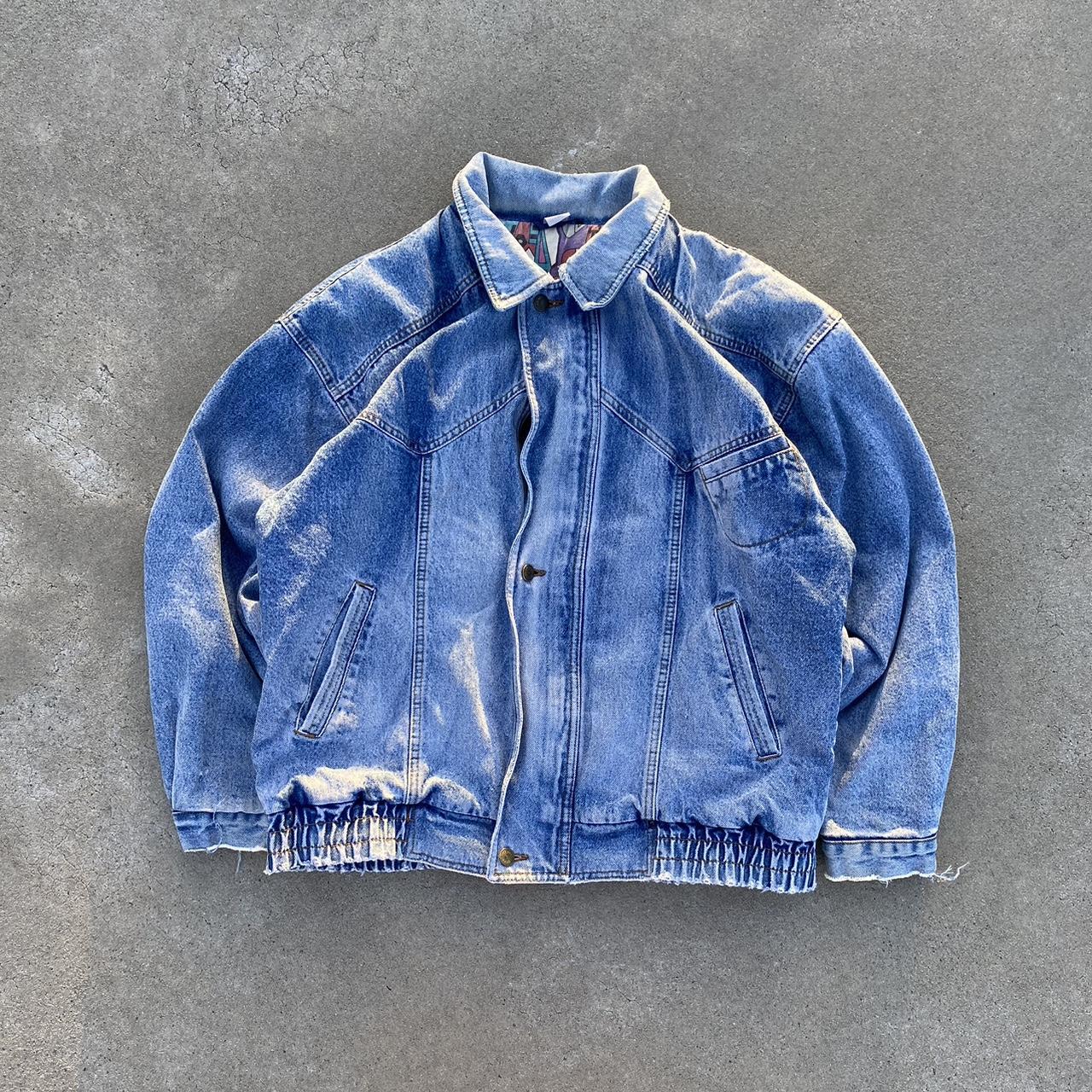 90s reversible Boss Denim Jacket Recommended Size:... - Depop