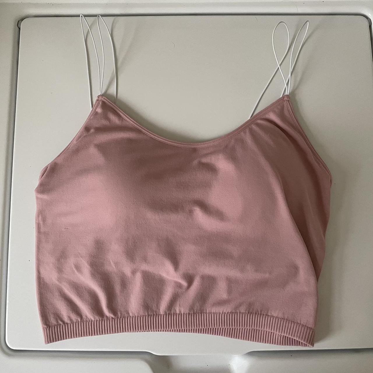 Kohl's Women's Pink and White Bra | Depop