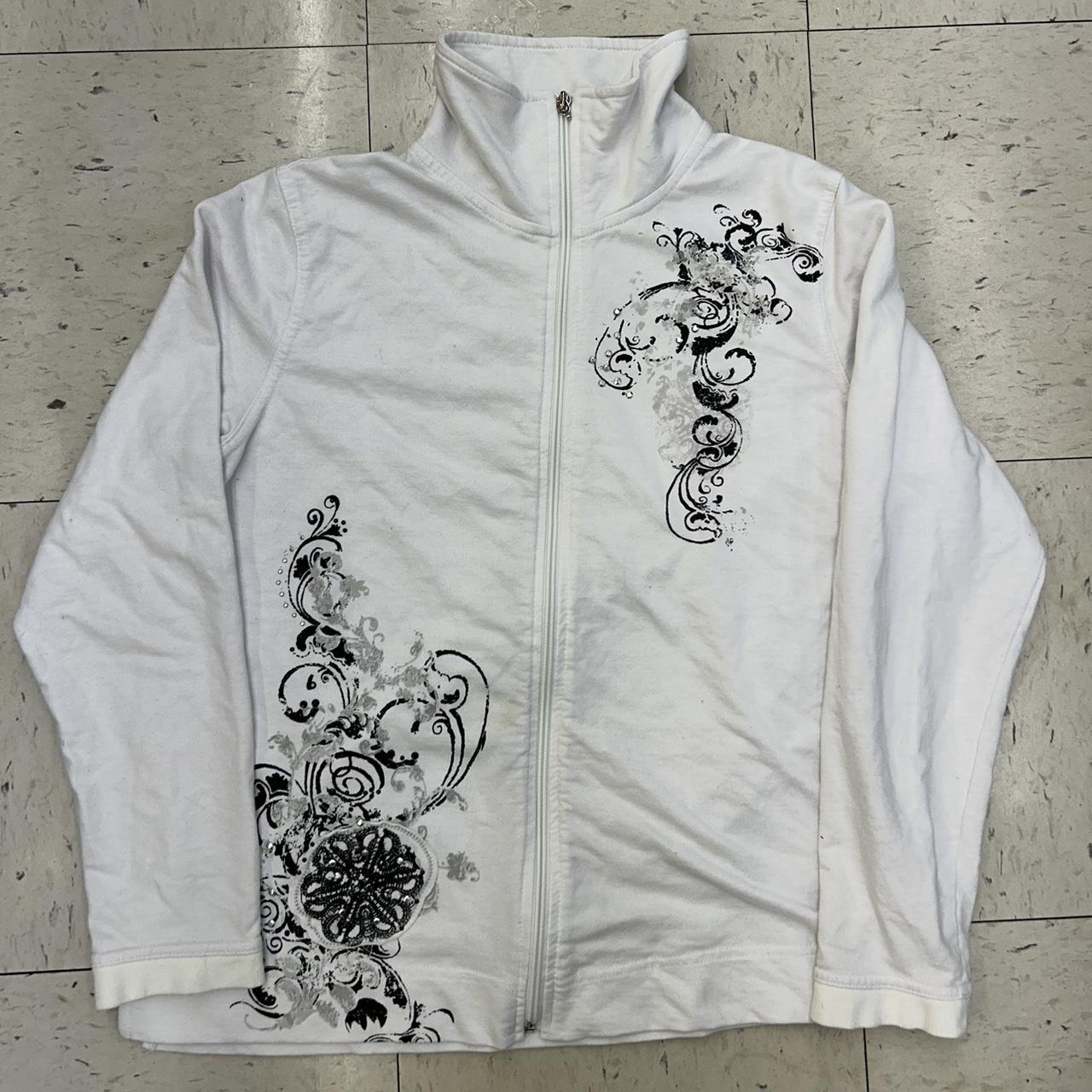 Y2K Grunge Goth Style Zip up Jacket Size... - Depop