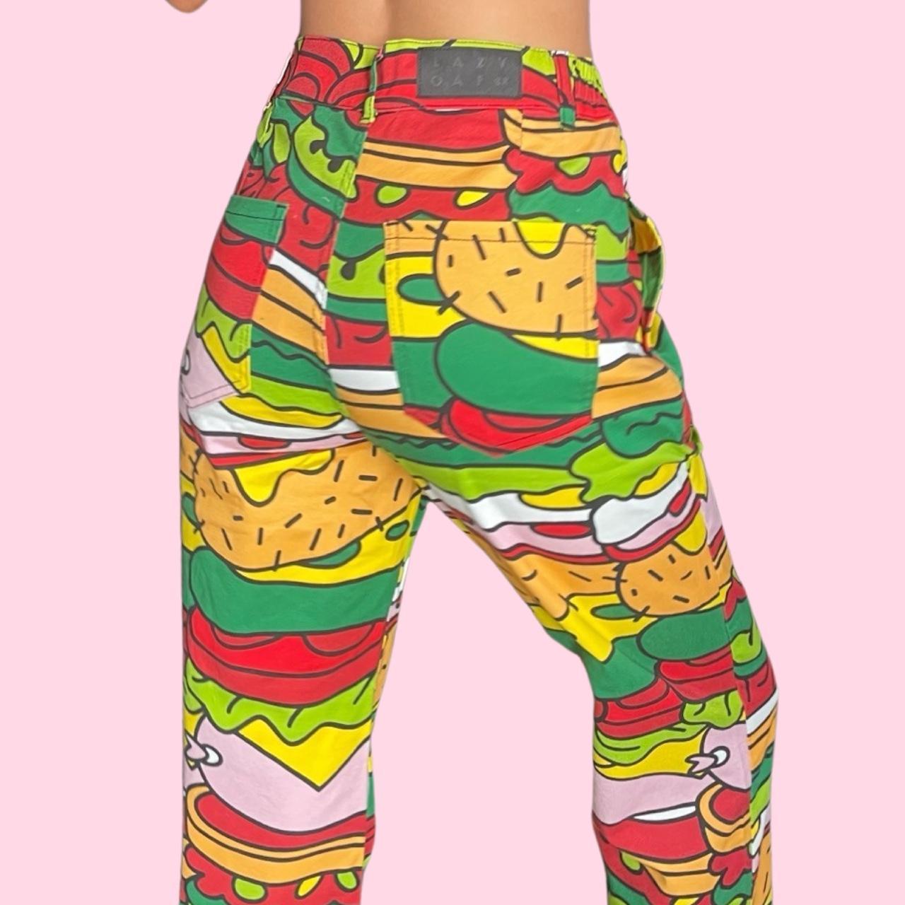 🥪 Lazy Oaf Colorful Sandwich Print Pants - Fun and... - Depop