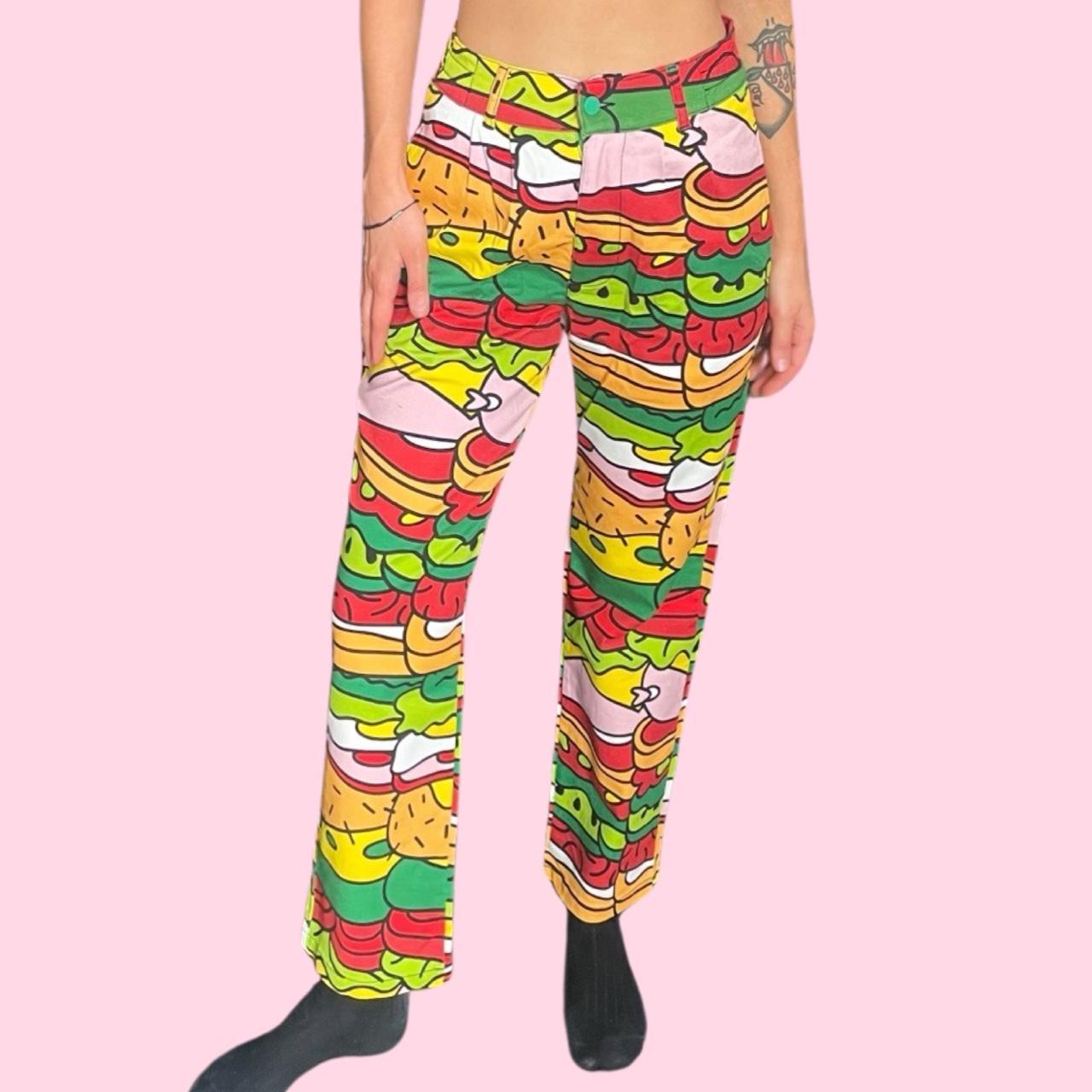 🥪 Lazy Oaf Colorful Sandwich Print Pants - Fun and... - Depop