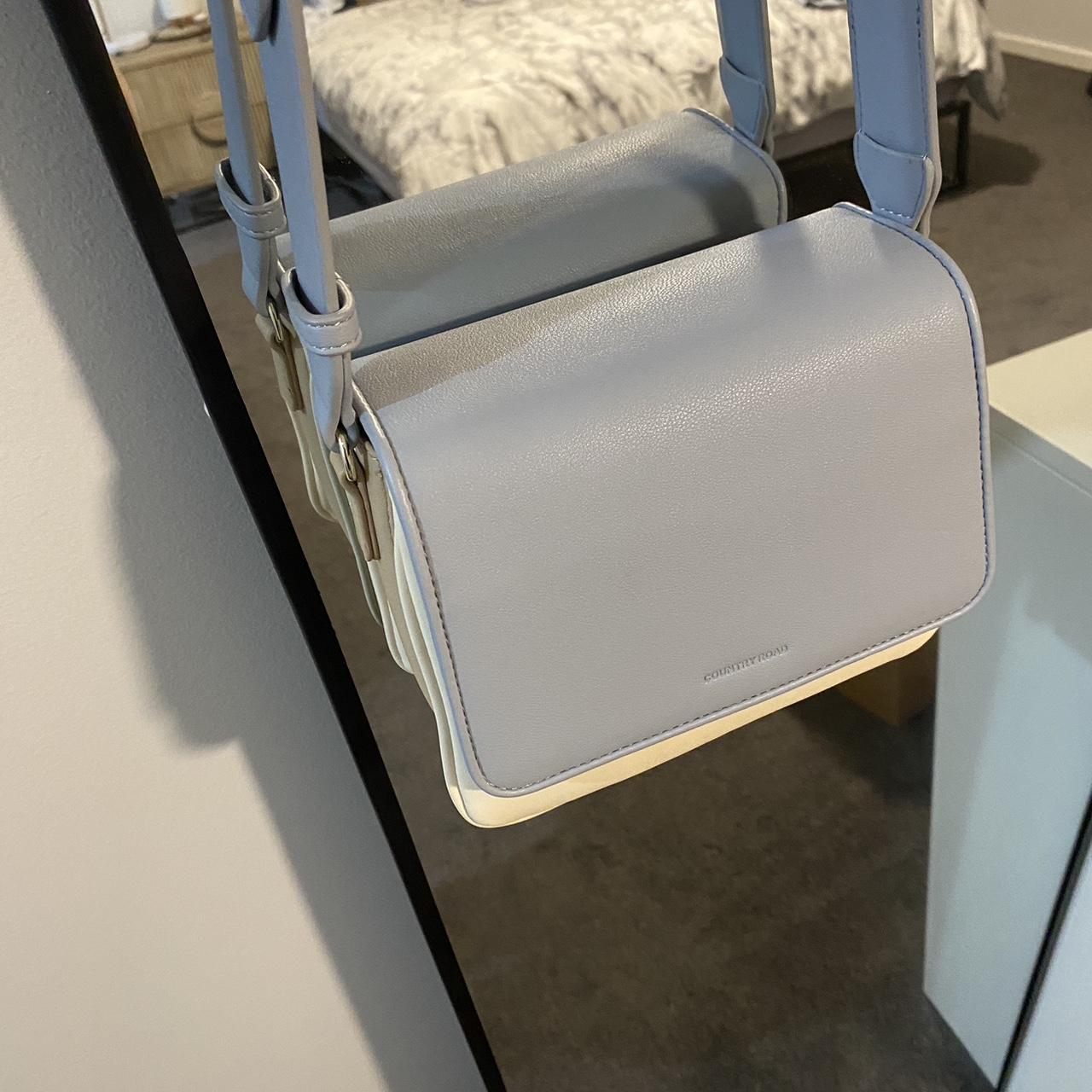 Country road, cute Light blue crossbody bag with... - Depop