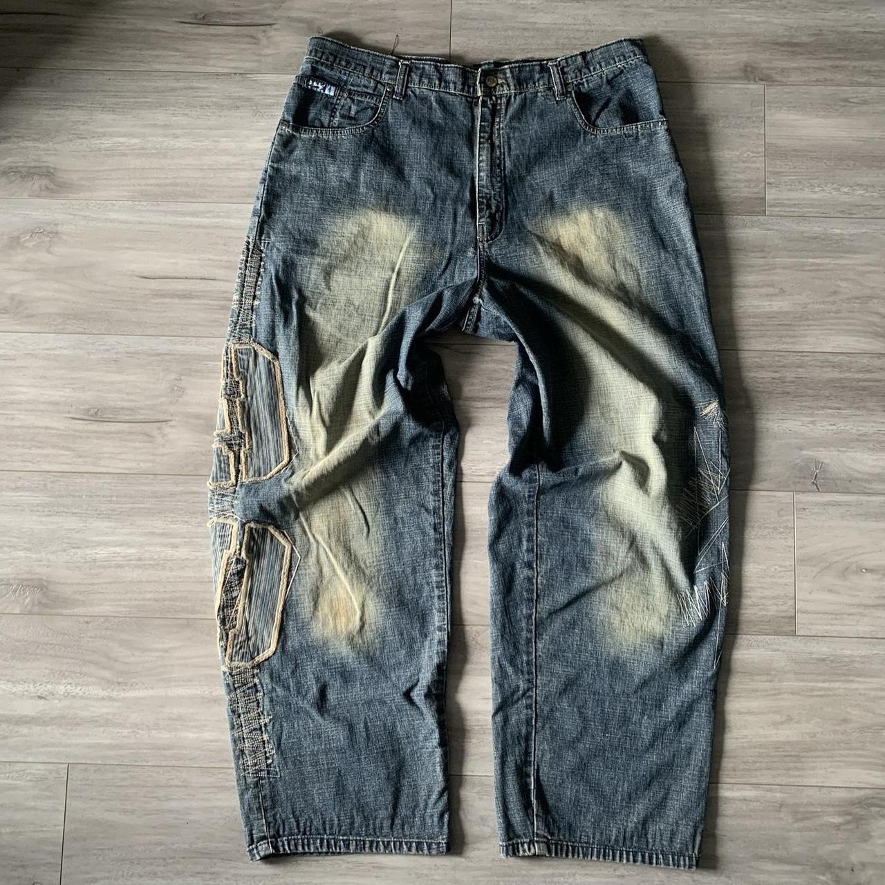 Vintage Ruff n Tuff Embroidered Baggy Denim... - Depop