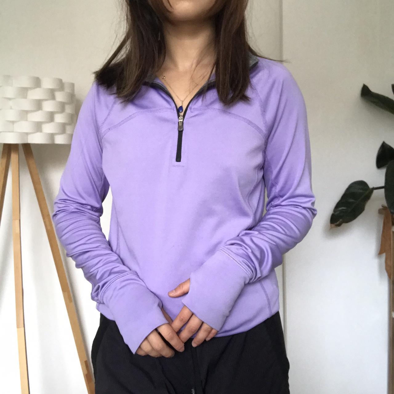 Lilac workout quarter zip Free shipping on bundles! - Depop