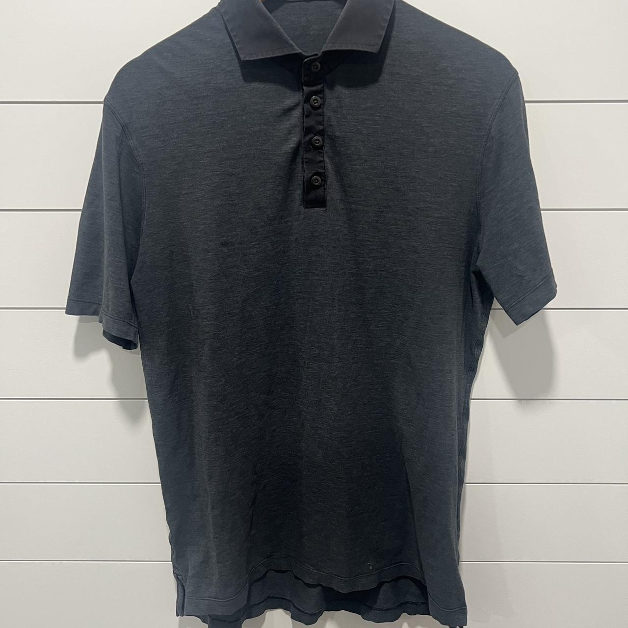 Lululemon Men’s polo collared shirt . Used 8/10... - Depop