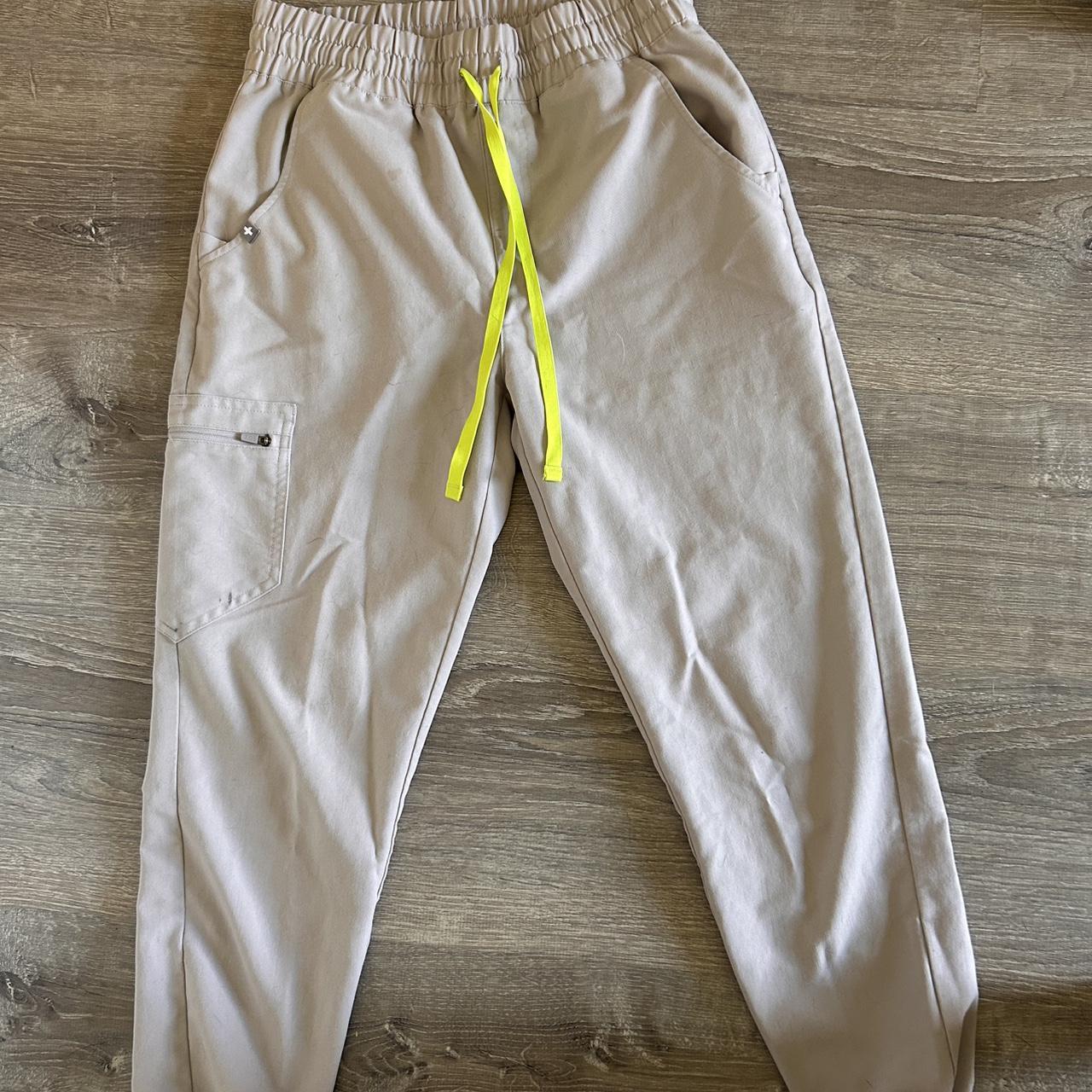 Figs beige scrub pants, very small stain by front... - Depop