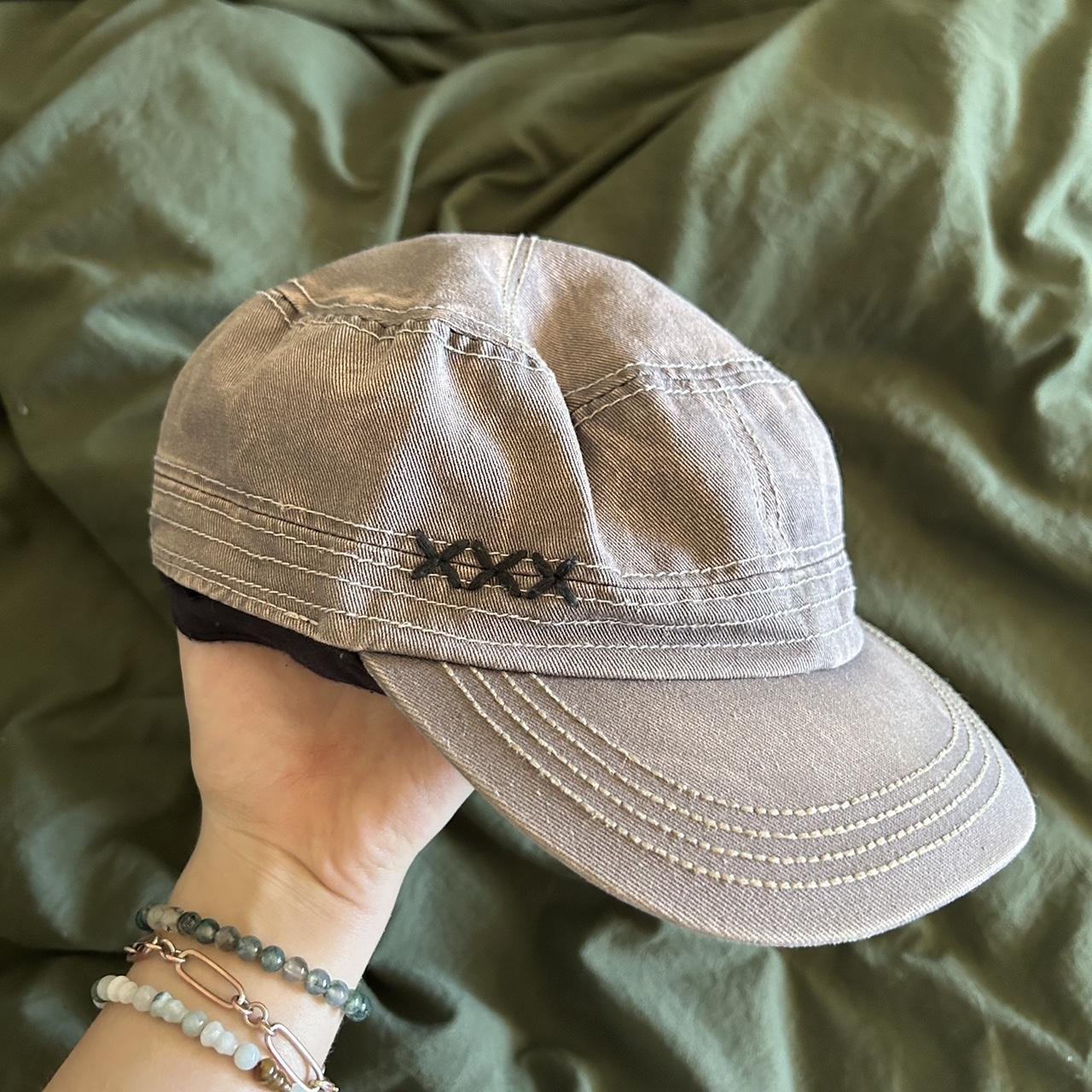 One size Grunge cap with black embroidery... - Depop