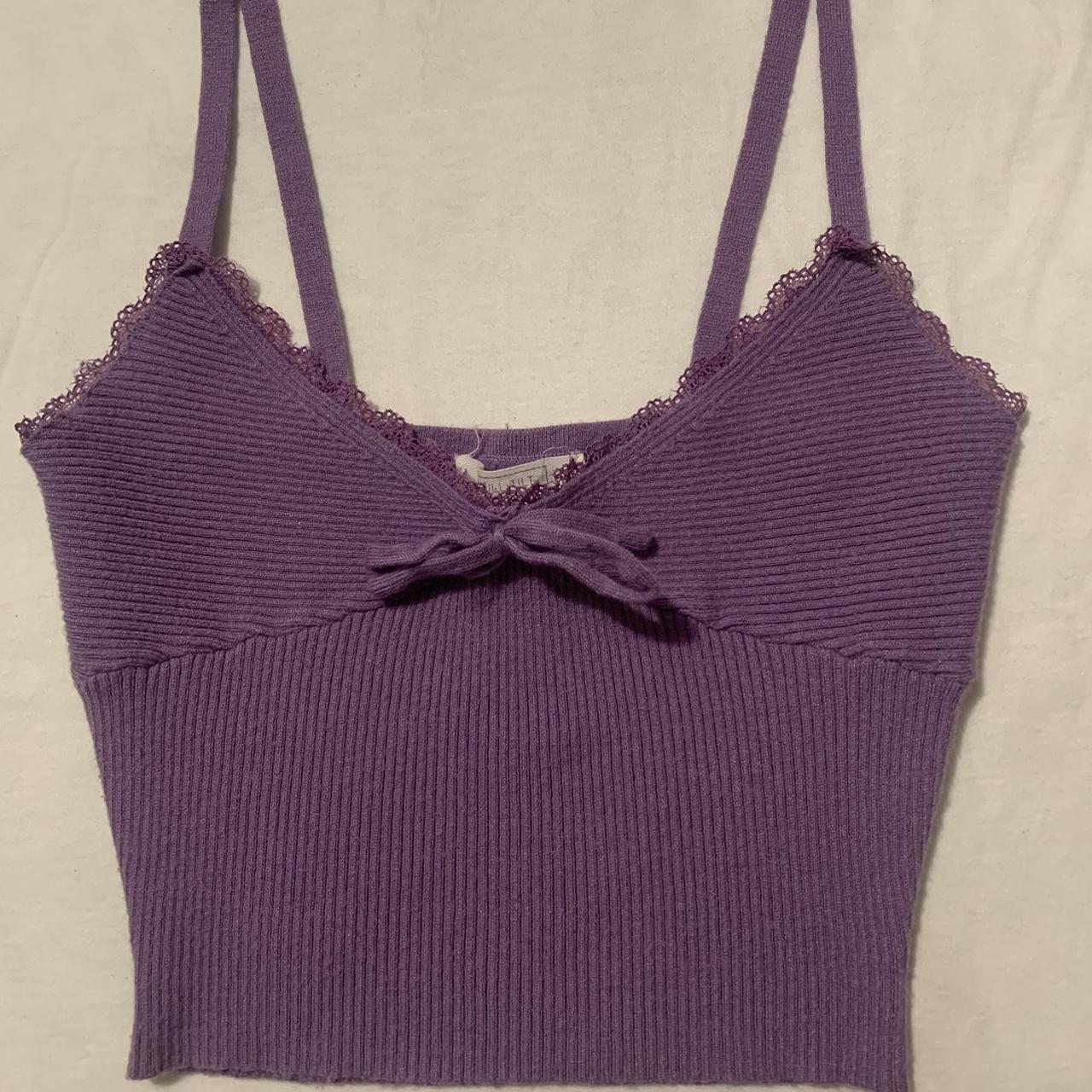 Like new gorgeous purple top 💋 fits an XS or S very... - Depop