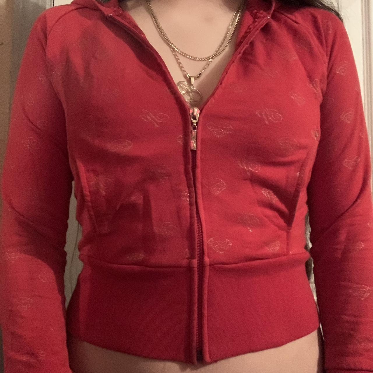 #Southpole red zip up 💋 very fitted’ tagged XL in... - Depop