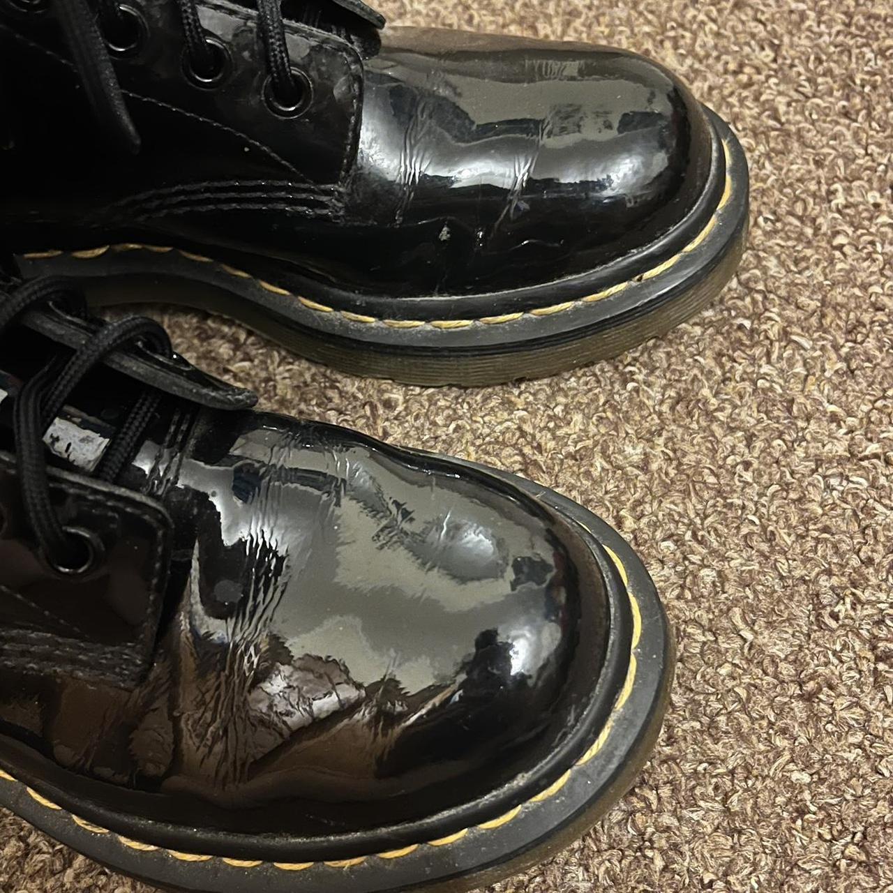 Doc Martens originals, shiny leather Slightly... - Depop