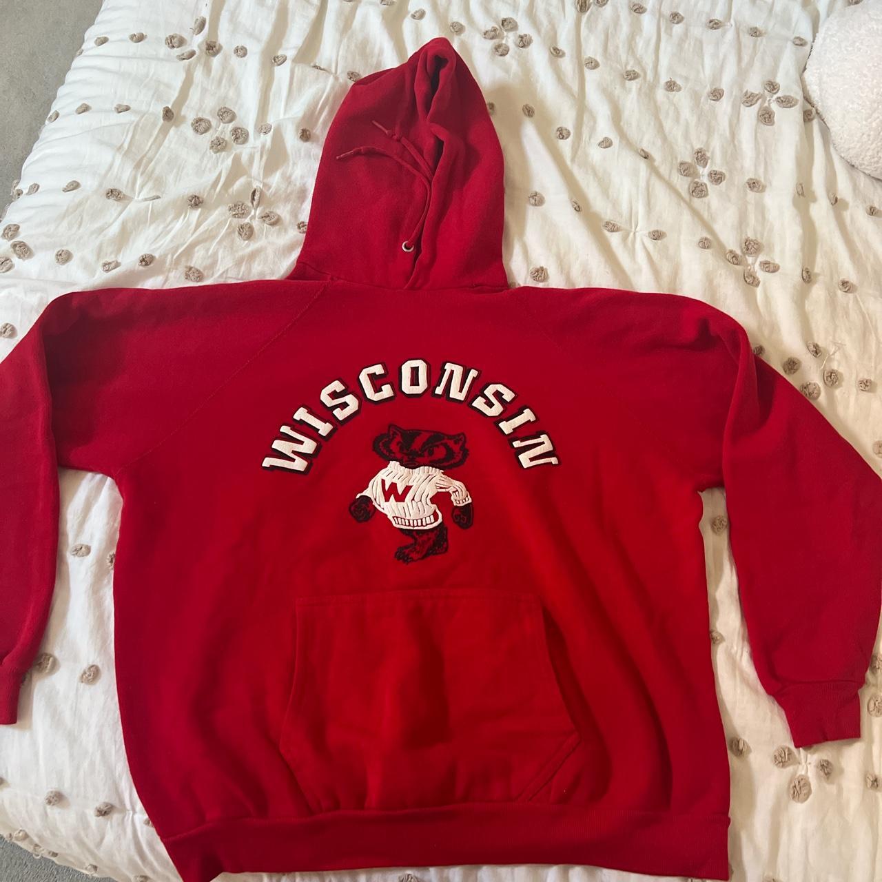 Vintage University of Wisconsin (UW Madison) hoodie,... - Depop