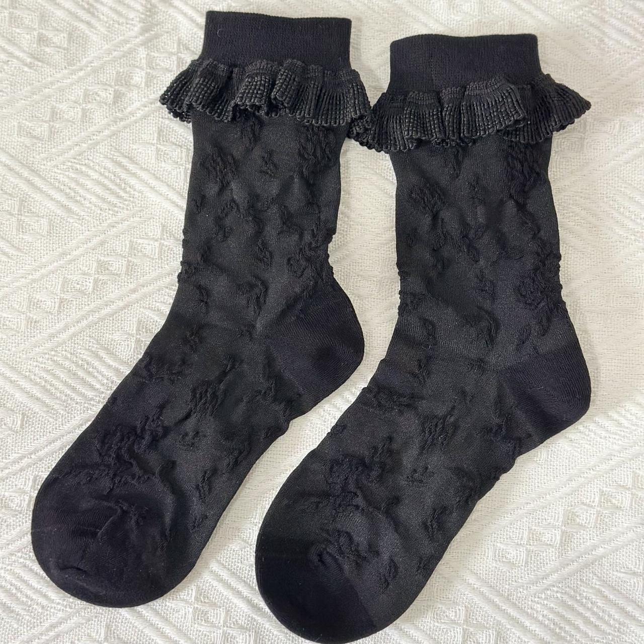 Black Ruffle Socks 🖤 ️Style # 530 ️ Elevate your... | Depop