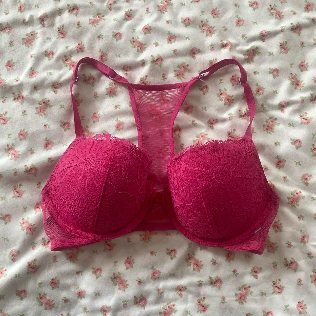 Gorg hot pink Victoria’s Secret racer back Demi bra... - Depop