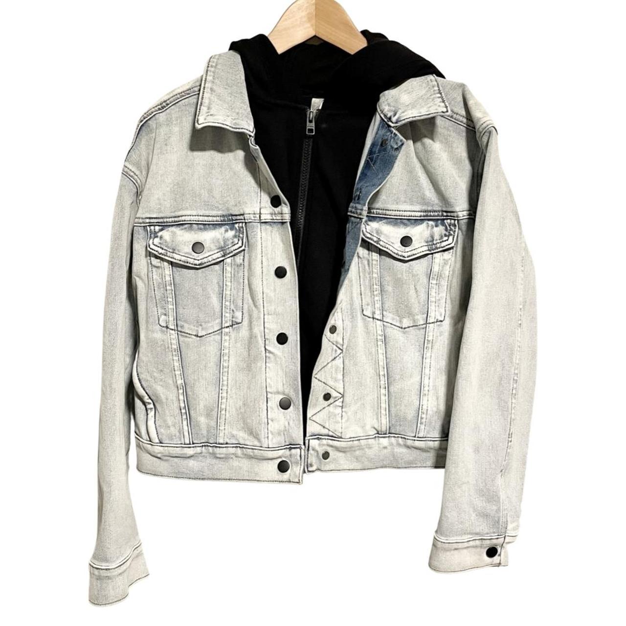 Athleta Denim Jacket with Hooded Vest 3-in-1 Jacket... - Depop