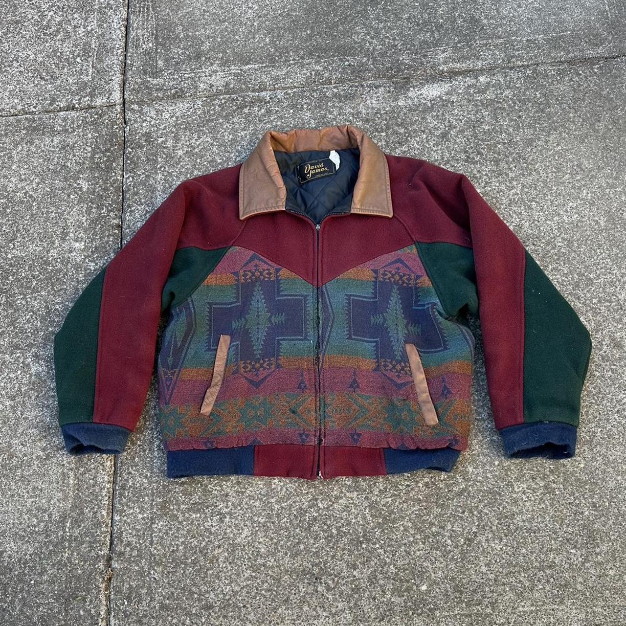 Vintage Aztec Pendleton Style Jacket XL Zipper is... - Depop