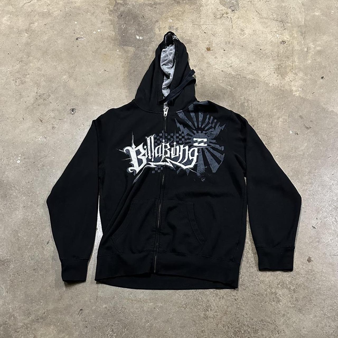 Y2K Billabong Zip Up Hoodie Large - Depop