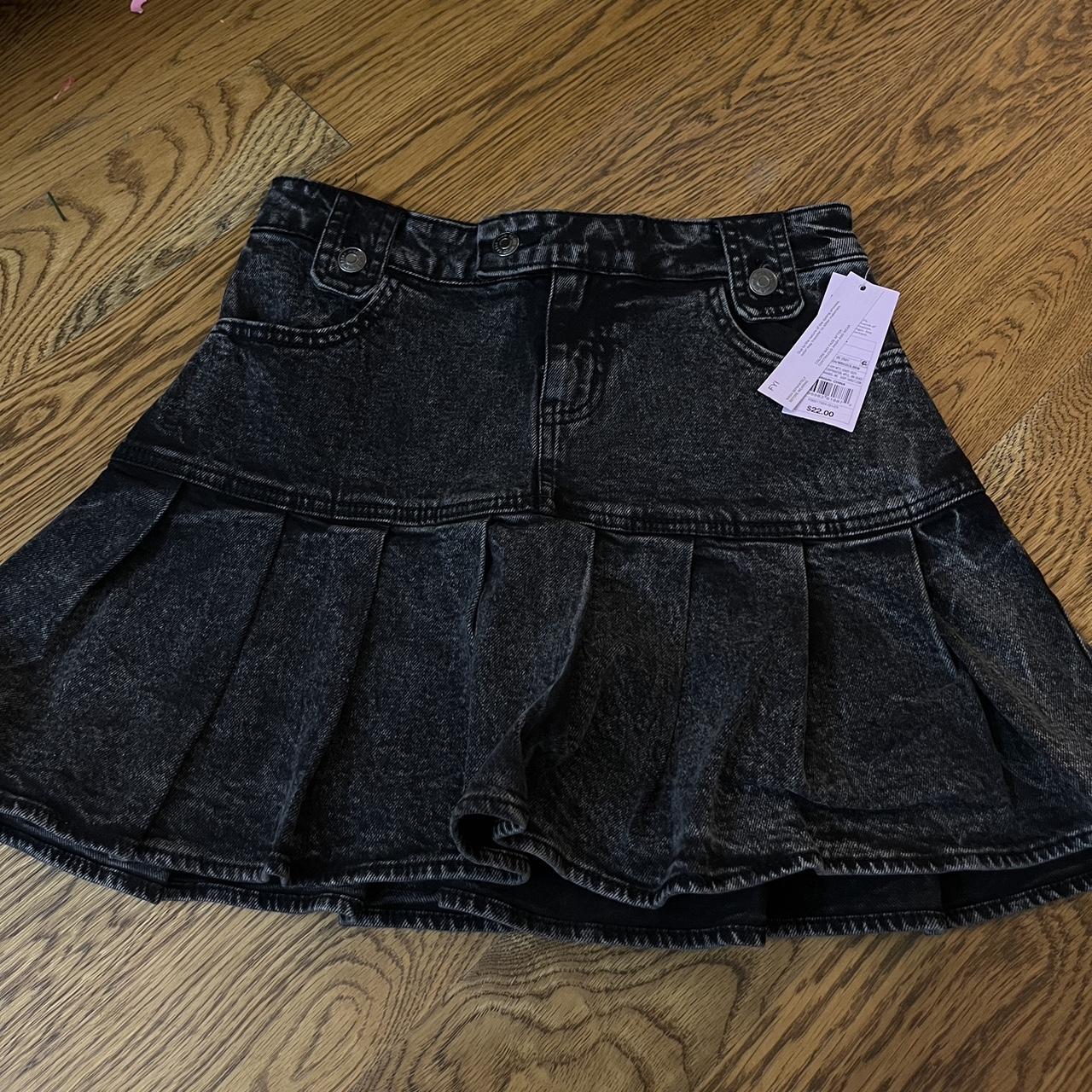 Wild Fable • black denim skirt, size 2, new with... - Depop