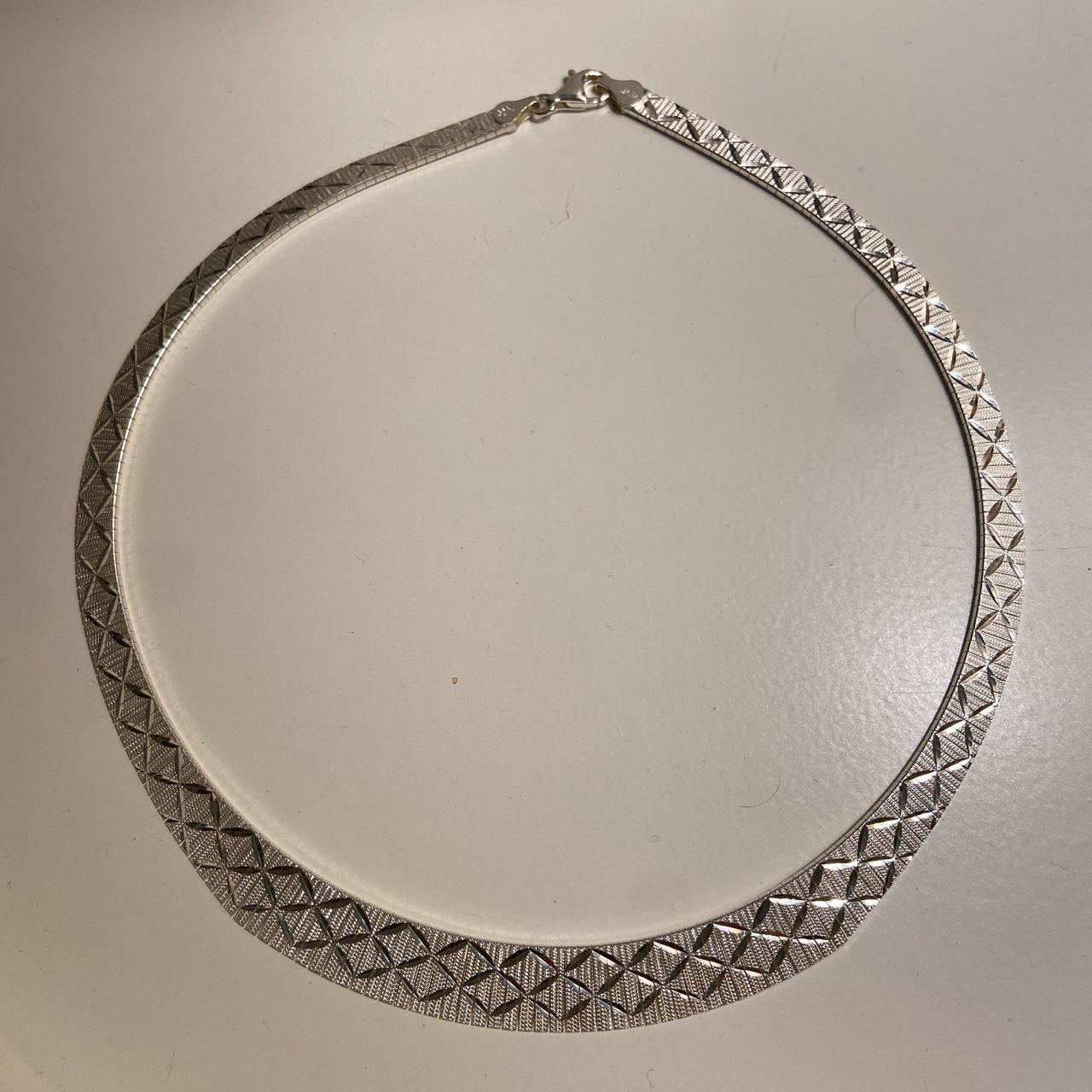 Silver Classics Sterling Silver Omega Necklace - Depop