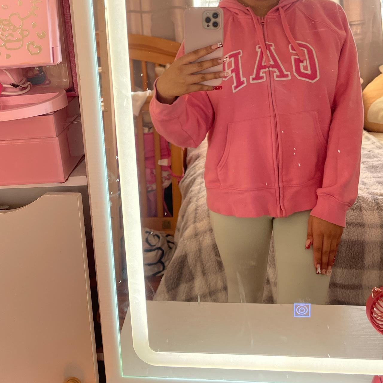 Super cute pink gap hoodie :) #gap #girly #pink - Depop