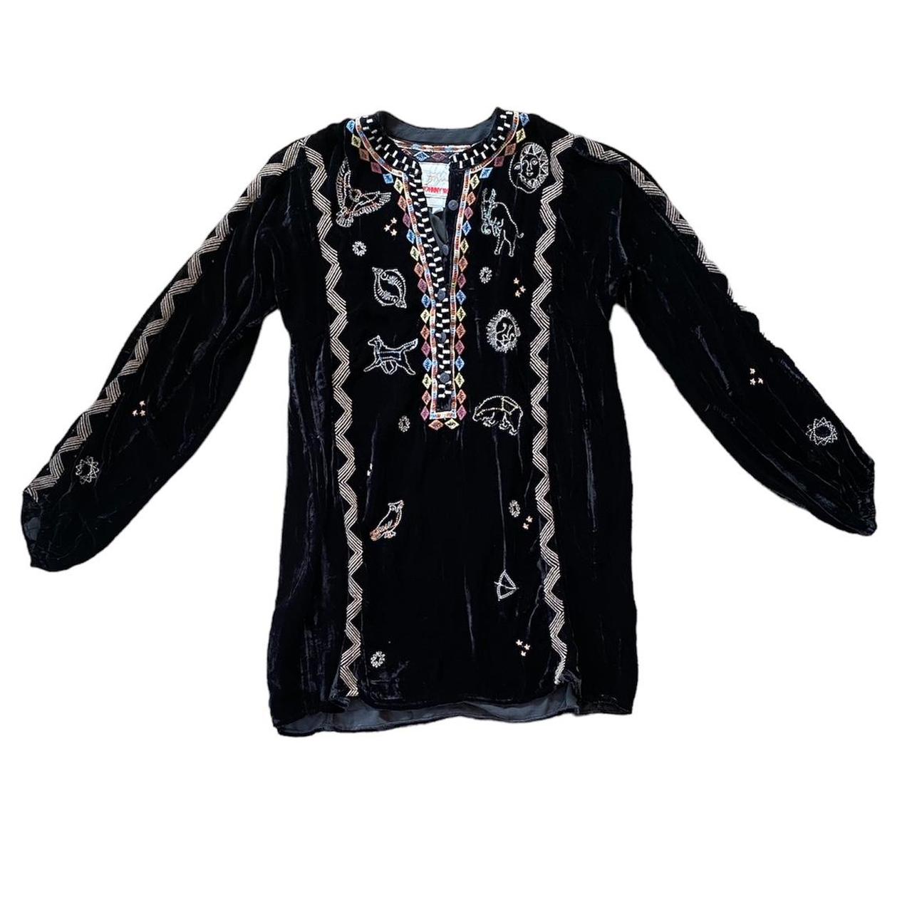 Johnny Was Velvet Tunic Dress In great condition,... - Depop