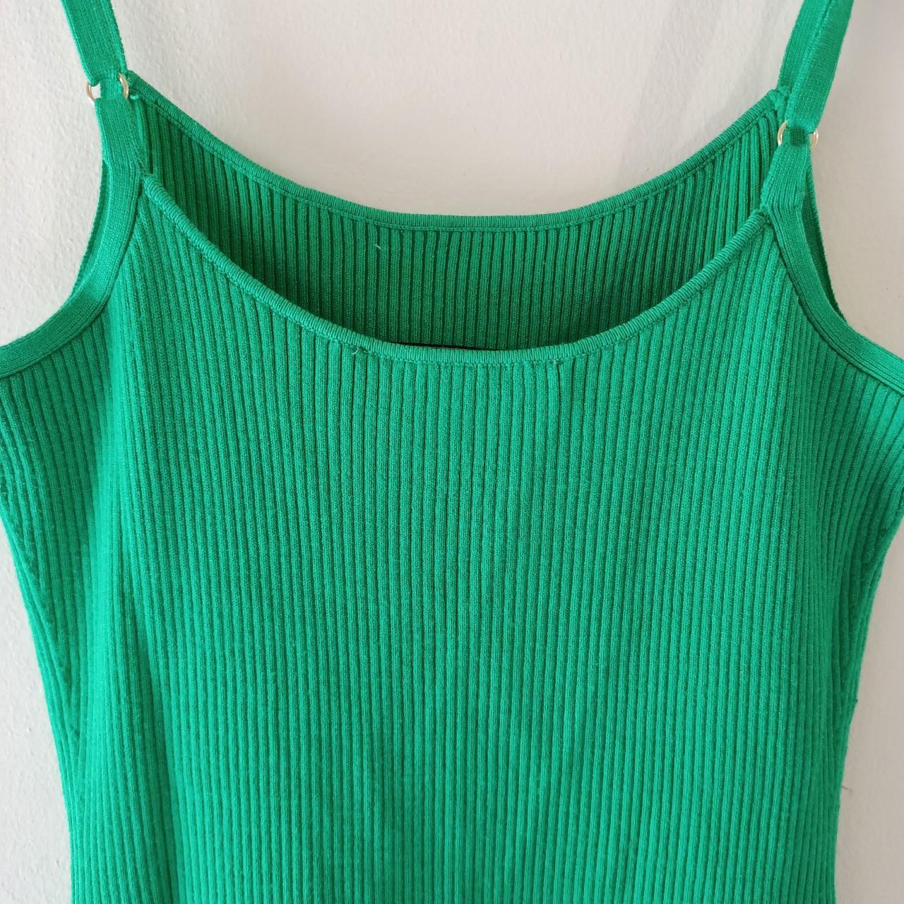 Forever new 8 green ribbed midi dress Super comfy... - Depop
