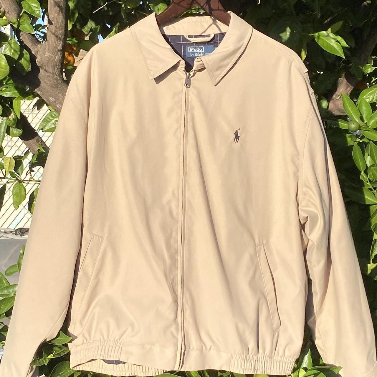 Polo Ralph Lauren Men's Cream and Tan Jacket | Depop