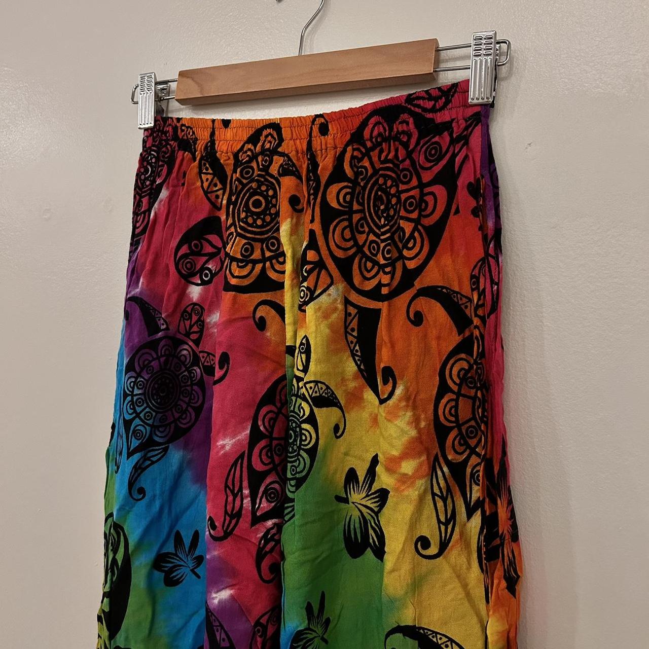 Tie Dye Hippie Pants With Elastic Waistband Wide Depop