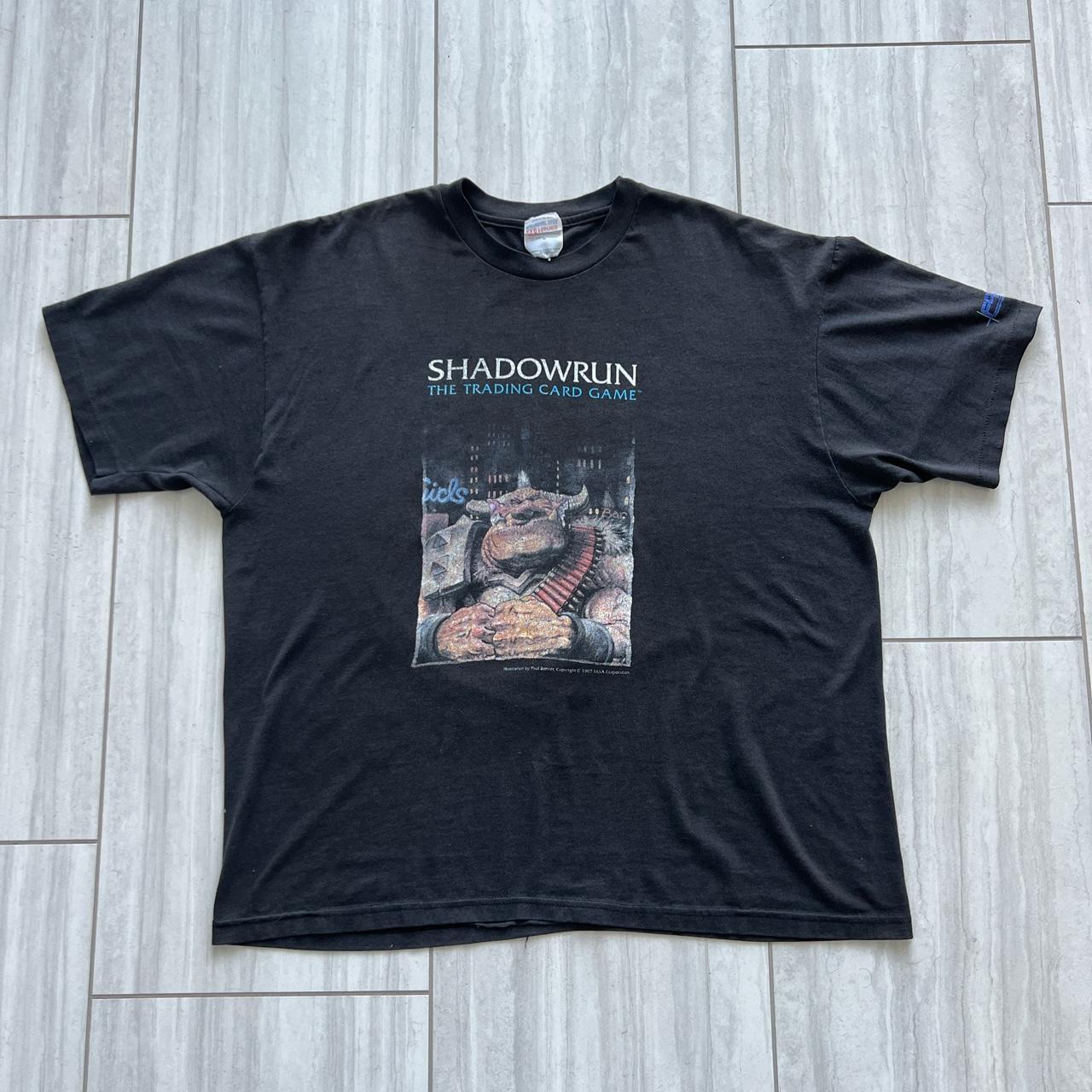 Vintage 1997 Shadowrun Trading Card Game Tee Size:... - Depop