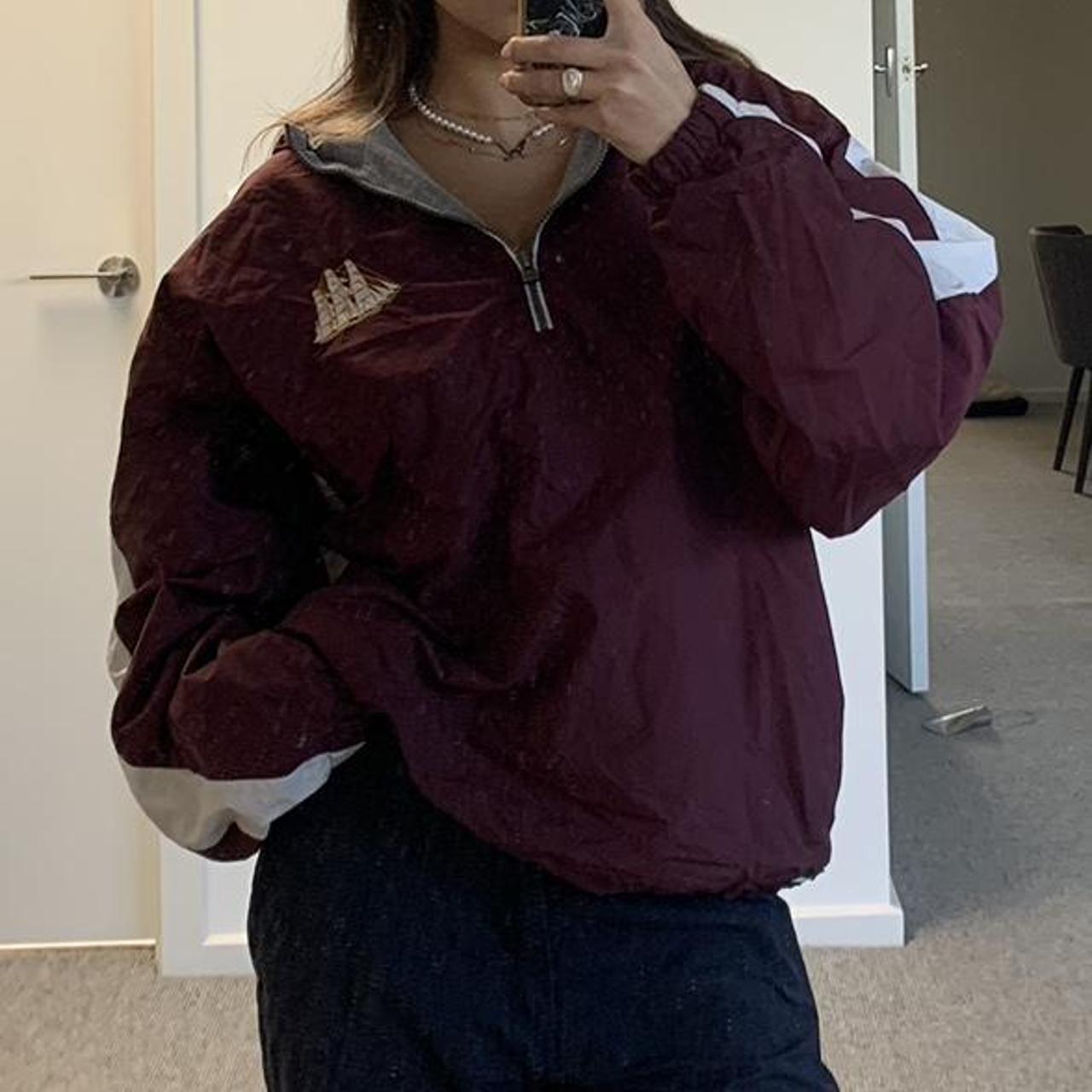 vintage football spray jacket - size large - shown... - Depop