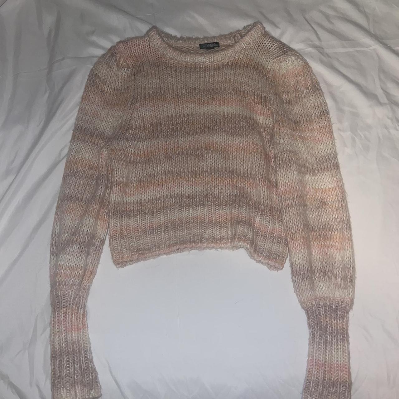 pink wild fable cropped sweater #pinksweater... - Depop