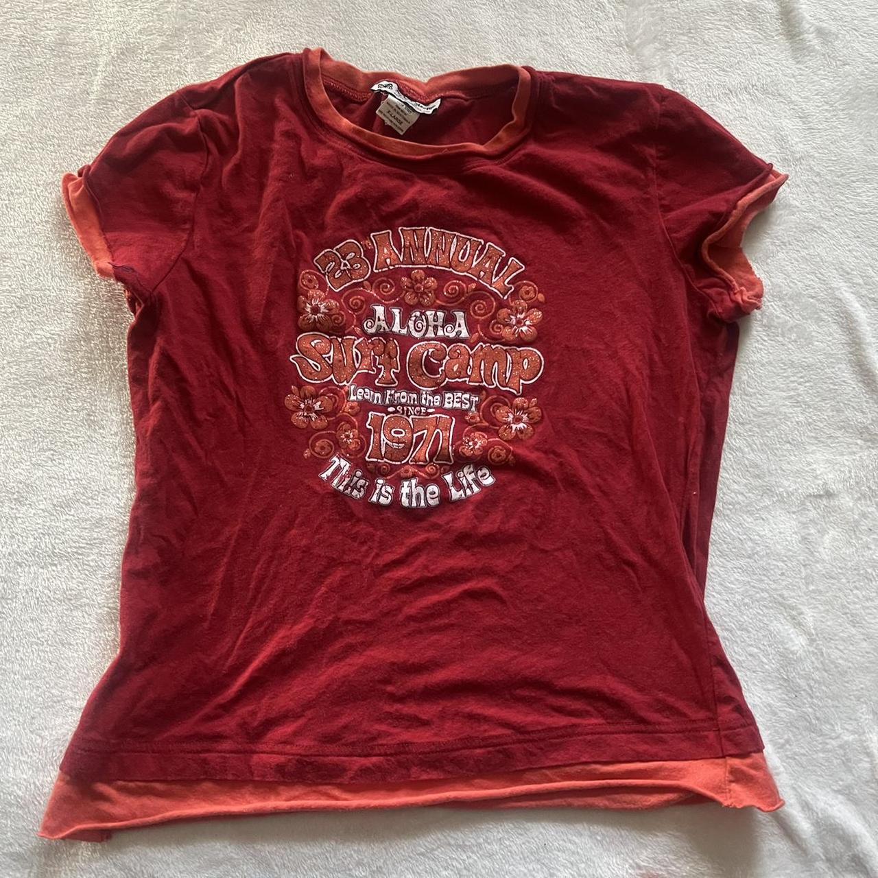2000s baby tee with slogan -brand: self esteem... - Depop